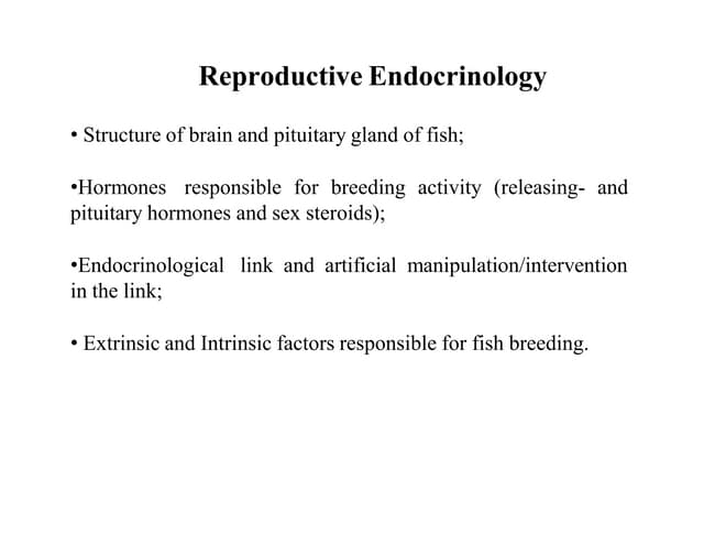 Endocrine system of fishes ppt | PPTX