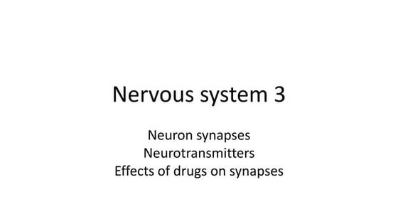 Neurotransmitter | PPT