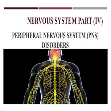 Nervous System (part 4) and disease conditions | PPTX