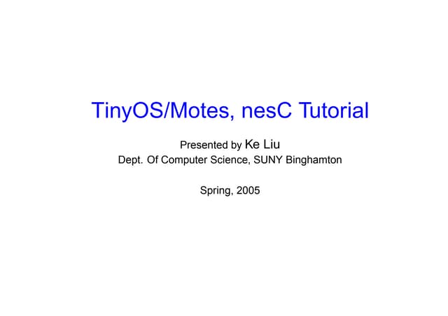 Nesc Tutorial Pdf Operating Systems Computer Software And
