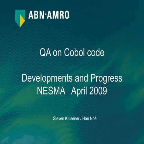 Outsourcing and management of code quality | PPT