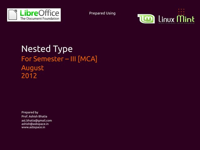 Nested And Enum Type In Java Ppt 6764