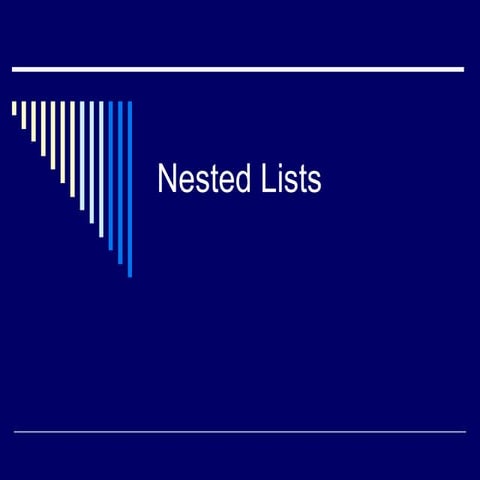Nested lists | PPT