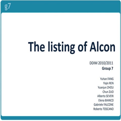 Nestlé and Alcon -case | PDF