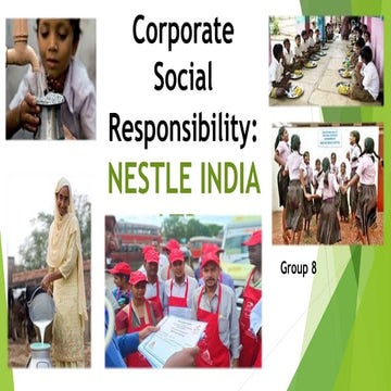 Nestle - Corporate Social Responsibility initiative | PPTX
