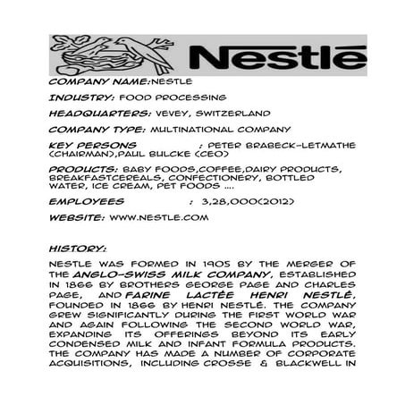 Nestle company hr management original | DOCX