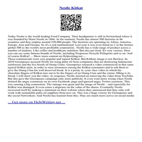 Nestle Kitkat | PDF