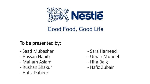 Nestle- Company profile | PPTX