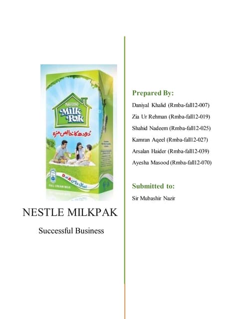 Value chain nestle analysis | PDF