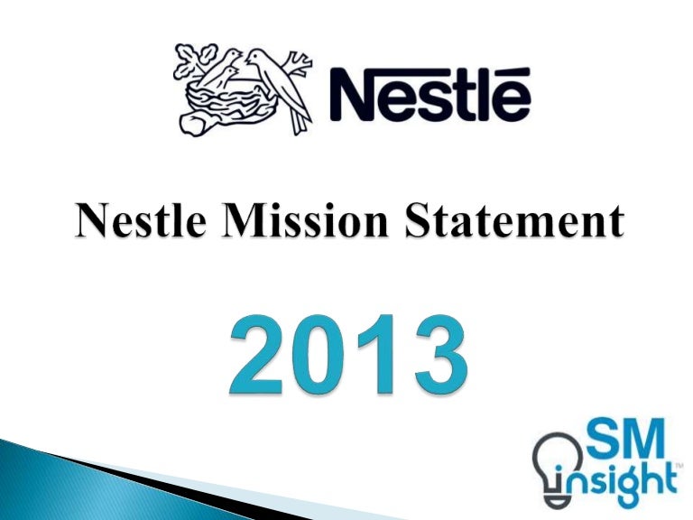 Nestle mission statement