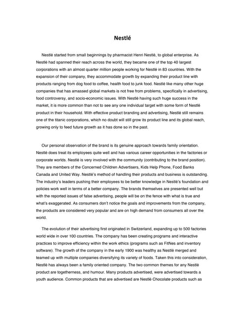 Brand audit of Nestle | PDF