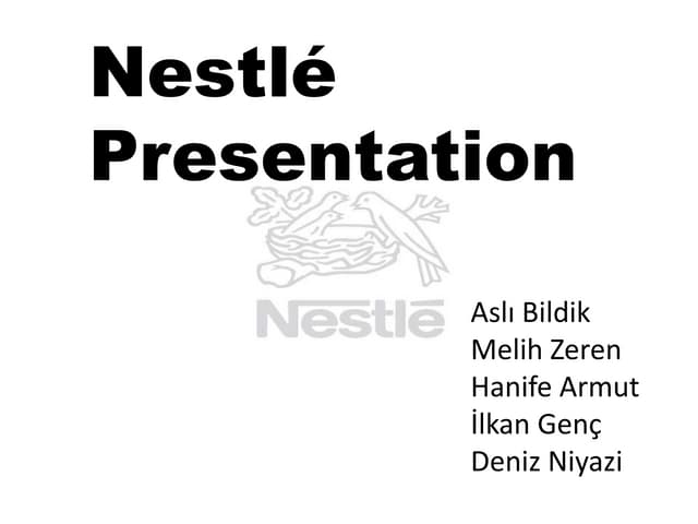 Nestle- Company profile | PPTX
