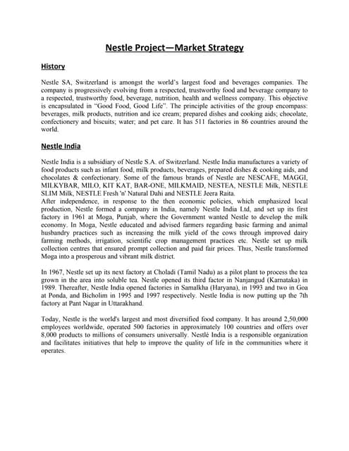 Nestle- Company profile | PPTX