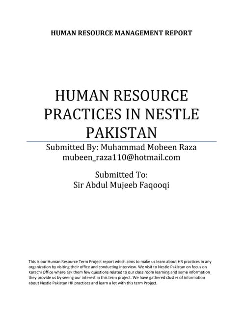 Nestle hr policy | PDF
