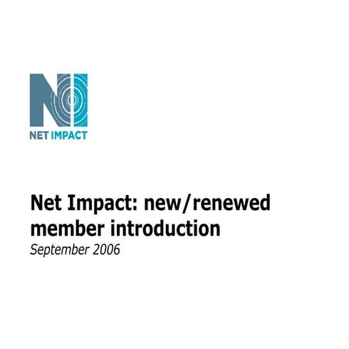 Net Impact Chapter Updated | PPT