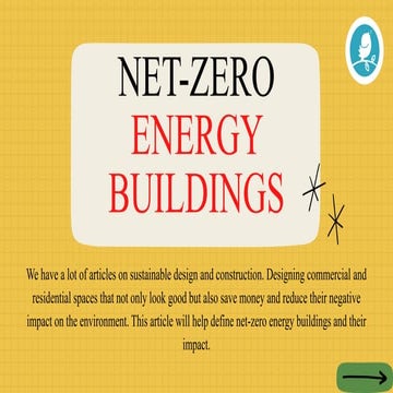Net zero energy buildings | PPTX