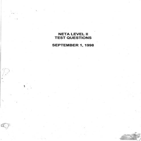 NETA_2 _ Test Question_BOOK here is he sample | PDF