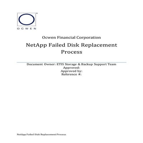 Netapp Failed Disk Replacement Processdocx 