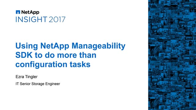 Netapp It Uses Netapp Manageability Sdk To Do More Than Configuration Tasks Ppt