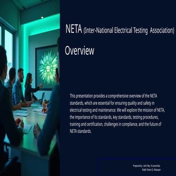 InterNational Electrical Testing Association Standards Overview_Rep.pptx