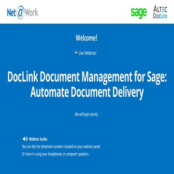 DocLink Document Management for Sage: Automate Document Delivery | PPT