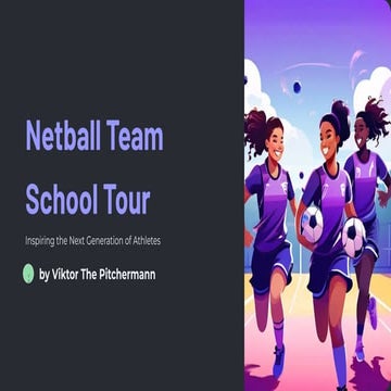 Netball Team School Tour Pitch Deck Template | PPT
