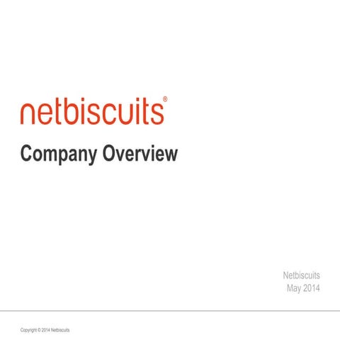 Netbiscuits Company Overview May 2014 | PPT