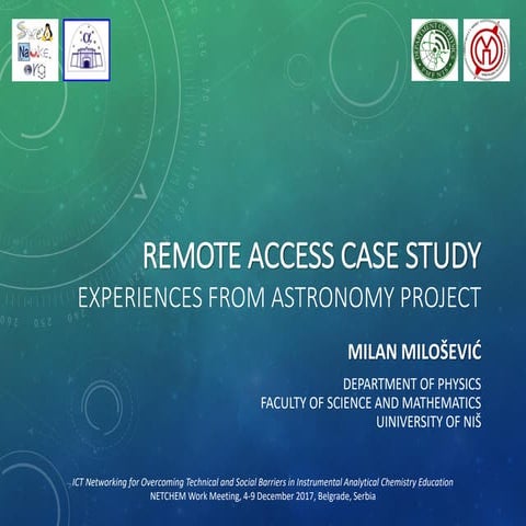Remote Access Case Study - Experiences from Astronomy Project | PDF