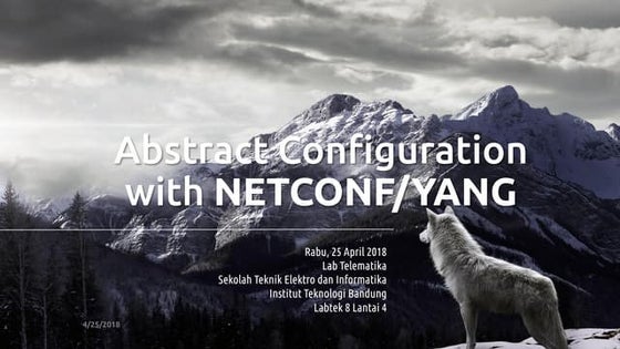 Iot System Management With Netconf Yangpptx Computer Networking Computing