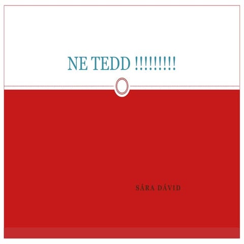 Ne tedd ! Sára Dávid prezentációja | PPTX