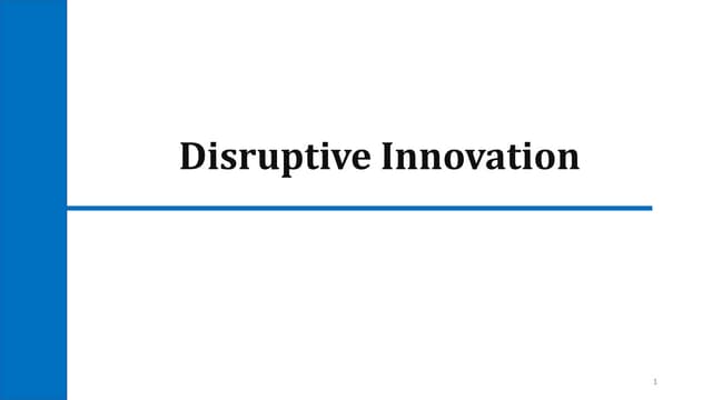 Disruptive Innovation | PDF