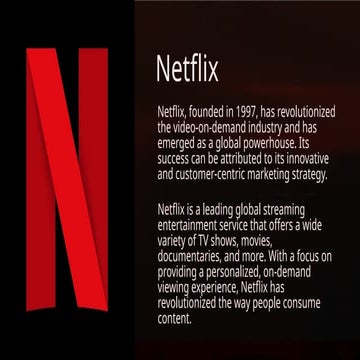 Netflix Business Strategy Presentation for Marketing Specialization | PPTX