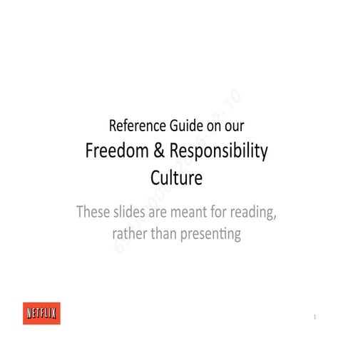 the orginal netflix culture slide presentation | PDF
