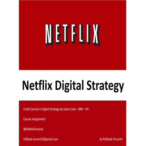 Digital Strategy for Netflix | PDF