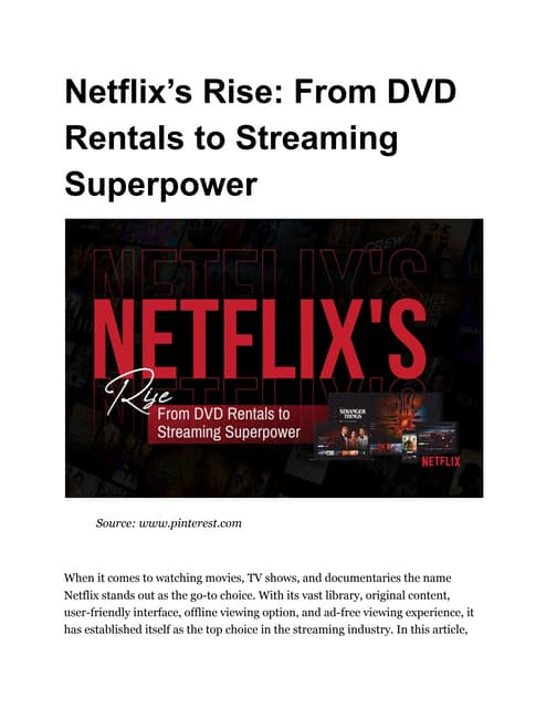 Company Presentation - Netflix | PDF