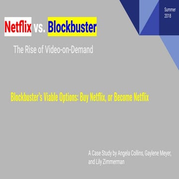 Netflix vs. Blockbuster Case Study | PDF