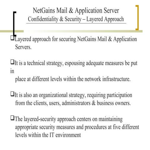 NetGains Infrastructure Security | PPT | Technology & Computing
