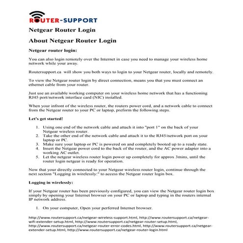 Netgear router login | PDF | Computer Networking | Computing