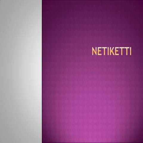 Netiketti | PDF