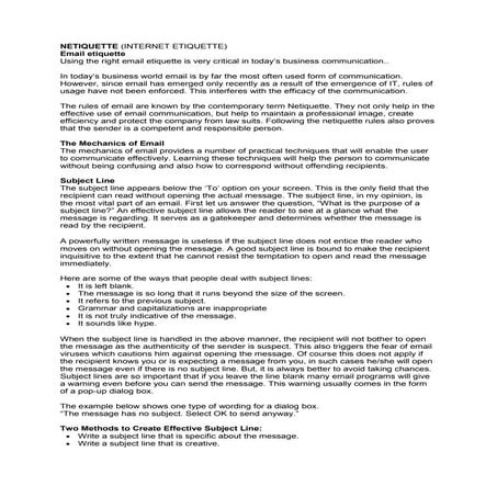 Email Etiquette: Tips For Better Communication | PPTX