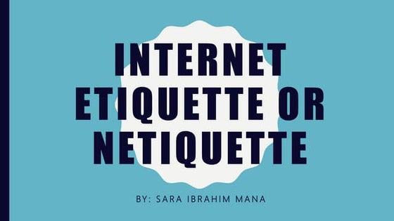 Netiquette caro | PPT