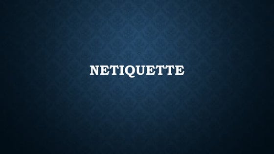 Netiquette | PPT