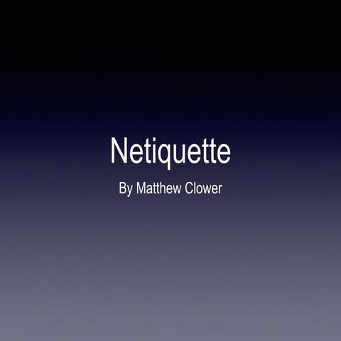Netiquette | PPTX