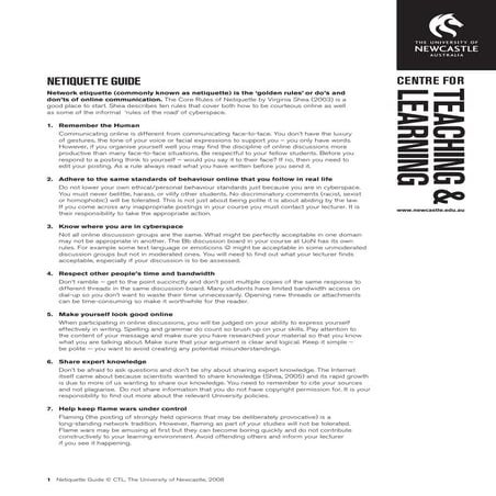 Netiquette rules | PDF