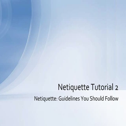 Netiquette - Basic Guidelines | PPTX