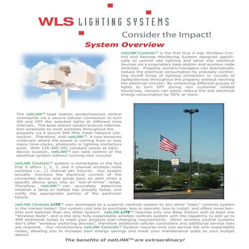 netLiNK Wirless Controls | PDF