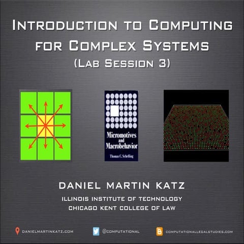 ICPSR - Complex Systems Models in the Social Sciences - Lab Session 3 - Professor Daniel Martin ...