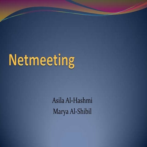 Netmeeting | PPTX | Web Conferencing | Computer Software and Applications