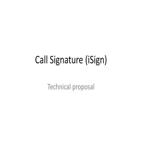 Netmon how to build call signature (isign) service | PDF