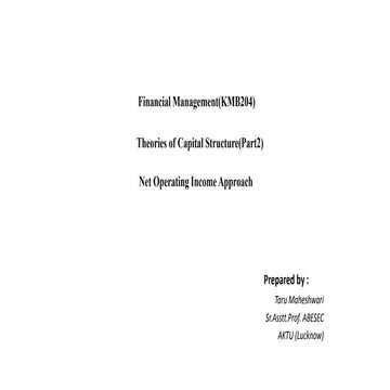 Net operating income approach | PPT